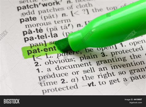 Patent Defined Image Photo Free Trial Bigstock