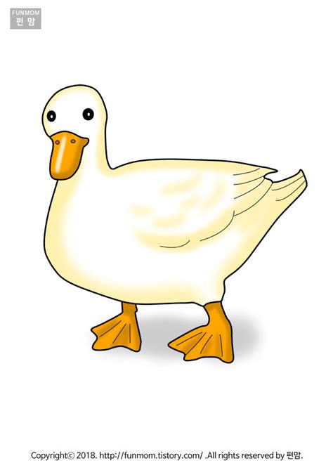 오리 그림 도안 이미지 색칠프린트