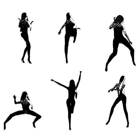춤추는 소녀 아이돌의 실루엣 팩 별 여자 춤추는 사람 Png 일러스트 및 벡터 에 대한 무료 다운로드 Pngtree