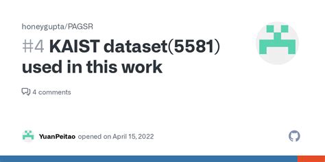 Kaist Dataset5581 Used In This Work · Issue 4 · Honeyguptapagsr