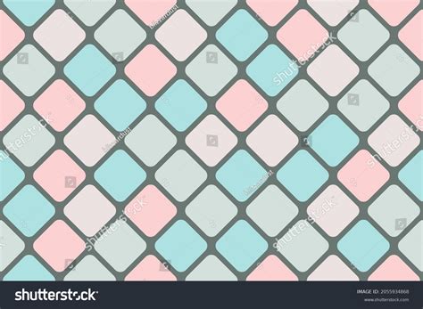 Rounded Rectangle Texture Background Seamless Pattern Stock Vector