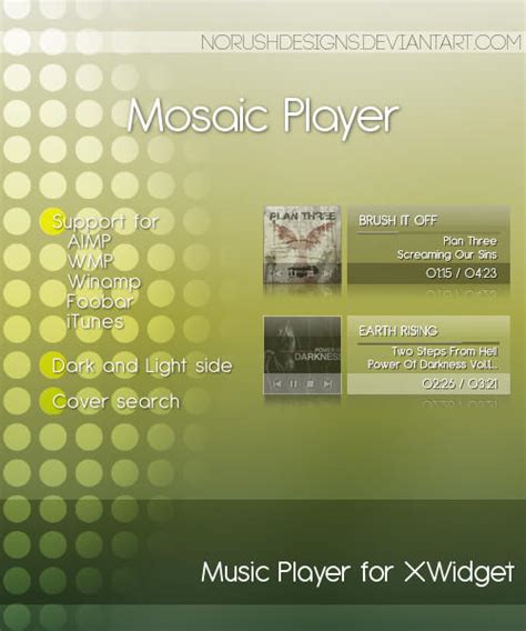 Mosaic Player For Xwidget By Norushdesigns On Deviantart