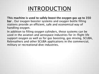 Oxygen Gas Boosting Station Ppt PPTX