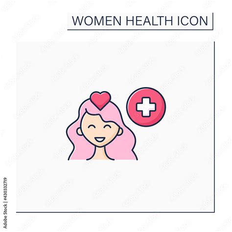 Sexual Pain Color Icon Painful Intercourse Dyspareunia Arousal Lack Health Care Woman