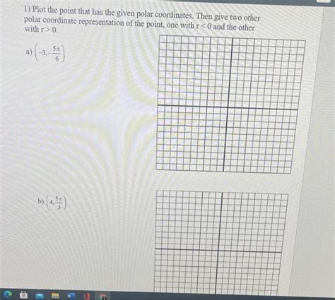 Solved 1 Plot The Point That Has The Given Polar