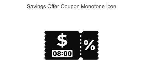 Savings Offer Coupon Monotone Icon In Powerpoint Pptx Png And Editable Eps Format Ppt Example