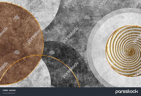 هنر مدرن هندسه انتزاعی خاکستری پس زمینه عنصر طلایی 1645559