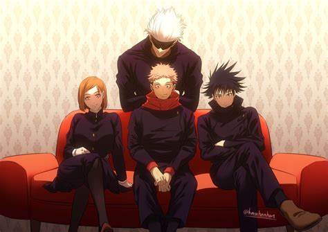 Gojos Team ♡ Jujutsukaisen 呪術廻戦 Sketsa Anime Animasi Sketsa