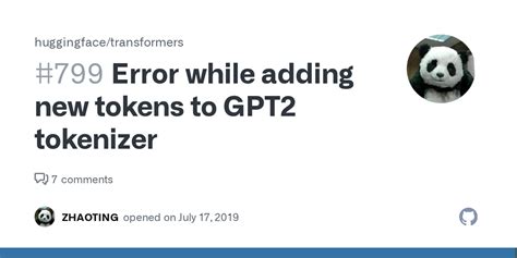 Error While Adding New Tokens To Gpt2 Tokenizer · Issue 799