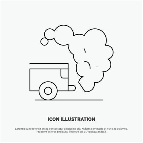Dump Environment Garbage Pollution Line Icon Vector 19128499 Vector Art