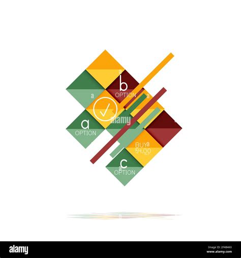 Square Option Infographic Banner Data And Information Visualization Geometric Design Square