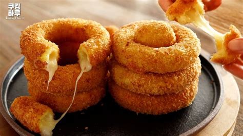 바삭하고 달콤한 고구마 치즈 도넛 고구마 있으면 꼭 만들어보세요 음식 식품 아이디어 감자