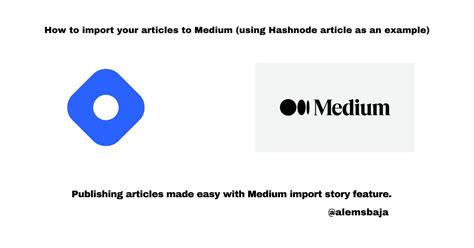 How To Import Your Articles To Medium Using Hashnode Article As An Example