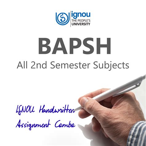 IGNOU BAPSH Nd Semester Handwritten Assignment Combo