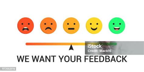 피드백 이모티콘 감정의 규모 우리는 당신의 의견을 원한다 벡터 개념 규모에 대한 스톡 벡터 아트 및 기타 이미지 규모 5