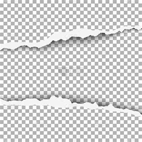 撕边的纸张中间，柔和的阴影和文字空间。带有透明背景的破损纸张，用于旗帜、广告和其他目的。模板设计。素材 花瓣网