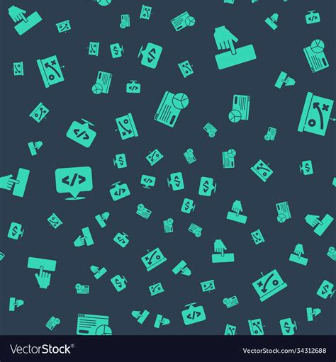 Set Website Statistic Keyboard Front End Vector Image