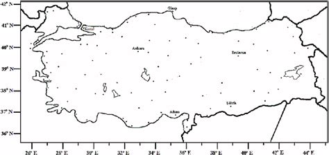 Geographical Distribution Of Meteorological Stations Download