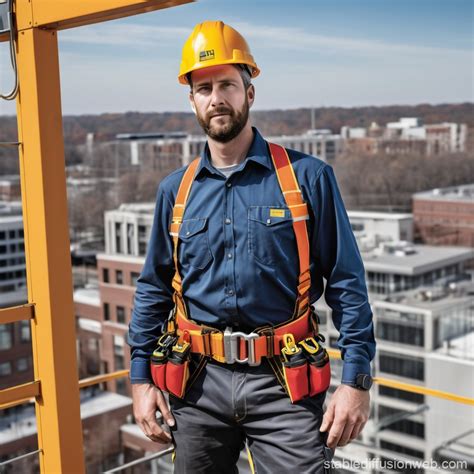 Fall Arrest System With Height Technology Stable Diffusion Online