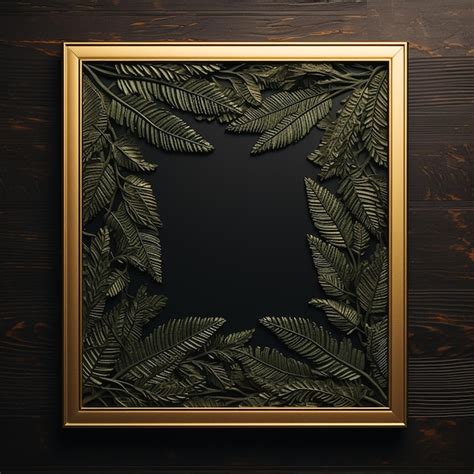 Premium Photo A Gold Plated Mockup Frame Photorealistic