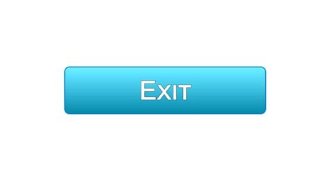 Exit Web Interface Button Blue Color Application Logout Internet Design