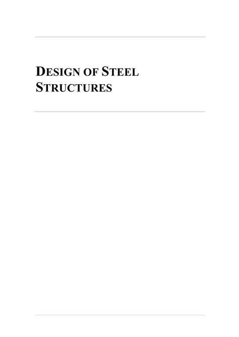 Solution Design Of Steel Structures Eurocode 3 Design Of Steel Structures Part 1 1 General