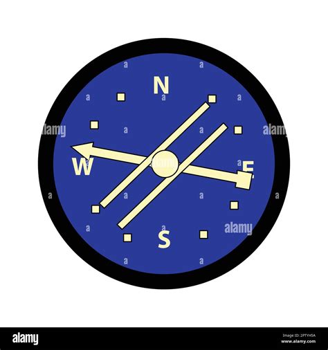 Aircraft Analogue Compass Stock Vector Image And Art Alamy