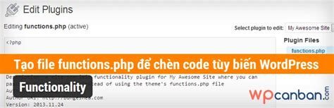 Tạo file functions php để chèn code tùy biến WordPress