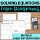 Solving Equations With Visual Models Bundle Tape And Hanger Diagrams