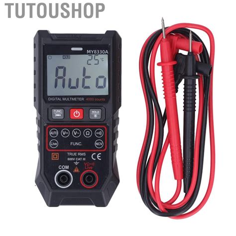 Tutoushop Volt Amp Test Meter Digital Multimeter Backlit Display 4000
