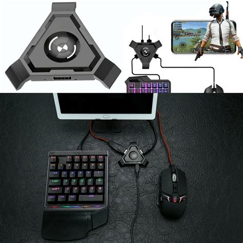 20 Pubg Mobile Game Controller Gaming Keyboard Mouse Converter 3pc Set For Android Ios Phone