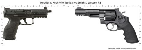 Heckler And Koch Vp9 Tactical Vs Smith And Wesson R8 Size Comparison