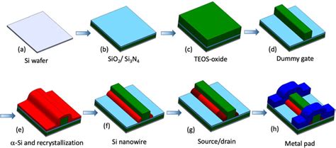 Schematic Representation Of The Nanowire Fet Fabrication Process Download Scientific Diagram