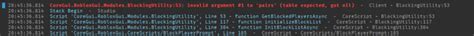 Bug Report BlockingUtility Error Scripting Support Developer Forum