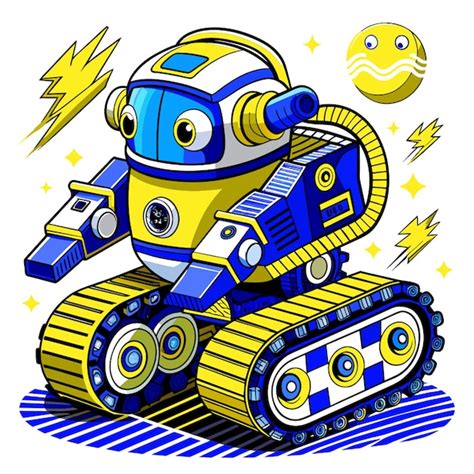 Car Robot With Tracks Made On Arduino Vector Illustration Premium Ai