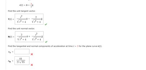 Solved R T Ti T2j Find The Unit Tangent Vector