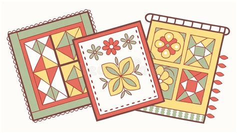 Colorful Square Patterns Abstract Design Elements Vector Design