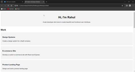 Rahularyan On Linkedin Frontenddevelopment Internshipjourney Html Css Javascript Codsoft