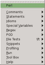 VIM Plug In Perl Support Vim Perl IDE Screen Shots