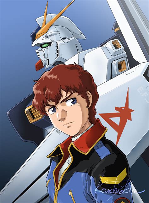 Amuro Ray And Nu Gundam Gundam And 1 More Drawn By Tokitakouichi