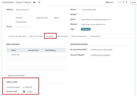 Sales Credit Limit In Odoo 16 Invoicing App Odoo V16 Community Edition Book
