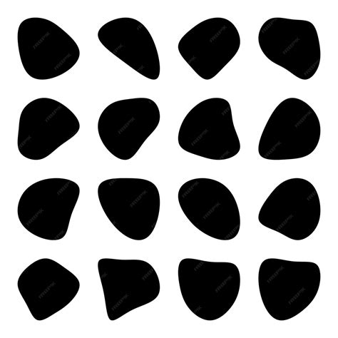 Premium Vector Set Of Black Blobs Flat Vector Isolated On White