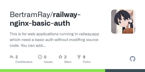 Github Bertramrayrailway Nginx Basic Auth This Is For Web Applications Running In Railway