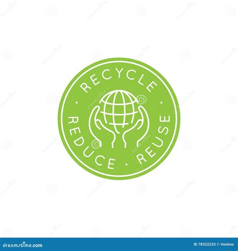 Vector Logo Design Template Recycle And Reuse Reduce Concept Stock