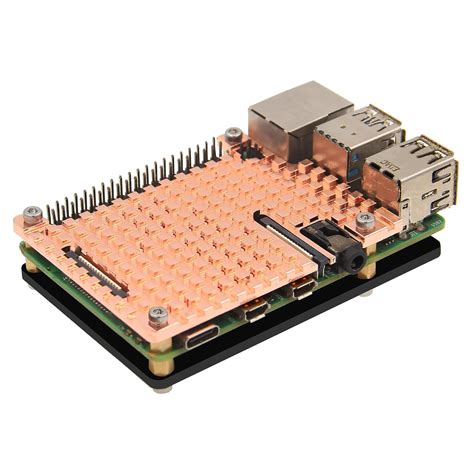 Geekworm 4mm Thickness Copper Heatsink H402 For Raspberry Pi 4not Include Raspberry