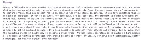 why is the message in my error being truncated sentry help center