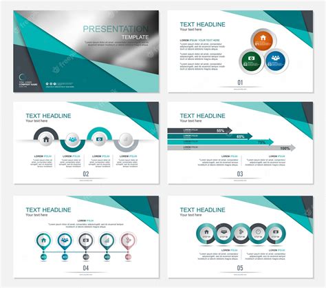 дизайн слайдов с презентацией шаблона Премиум вектор