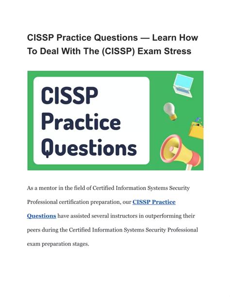 PPT CISSP Practice Questions Learn How To Deal With The CISSP Exam Stress PowerPoint