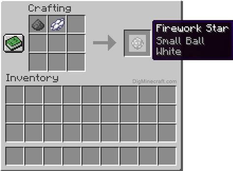 How To Make A White Small Ball Firework Star In Minecraft