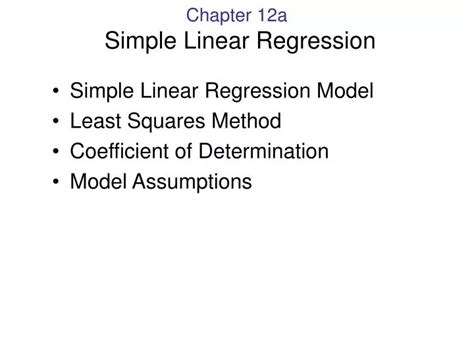 Ppt Chapter 12a Simple Linear Regression Powerpoint Presentation